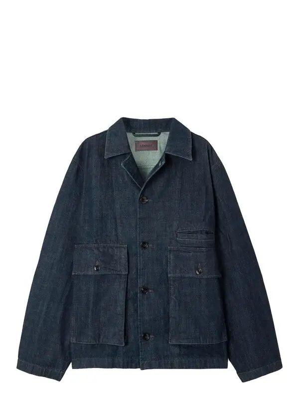 LEMAIRE Organic Denim Trucker Jacket - Blue