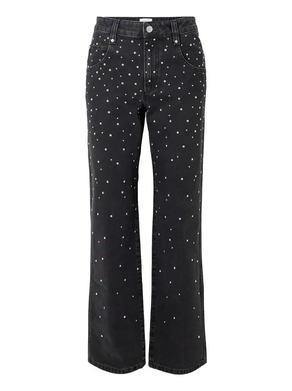 Isabel Marant Brinsa Studded High-rise Jeans - Black