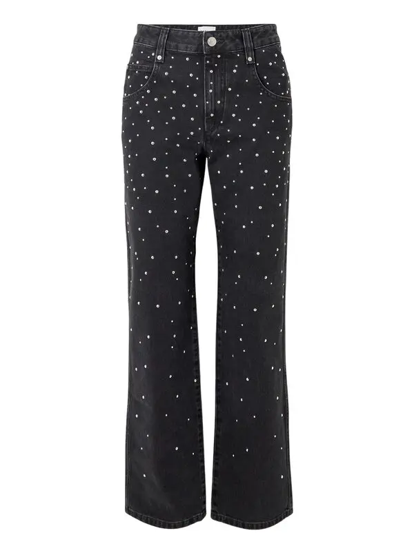 Isabel Marant Brinsa Studded High-rise Jeans - Black