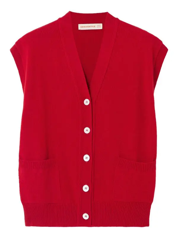 Daughter Wexford Wool Vest - Red