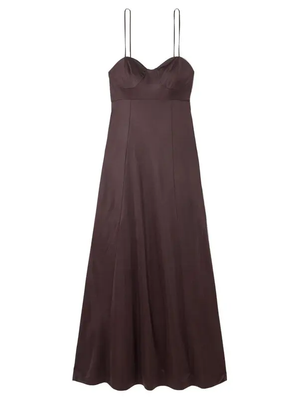 Dries Van Noten Paneled Jersey Midi Dress - Brown