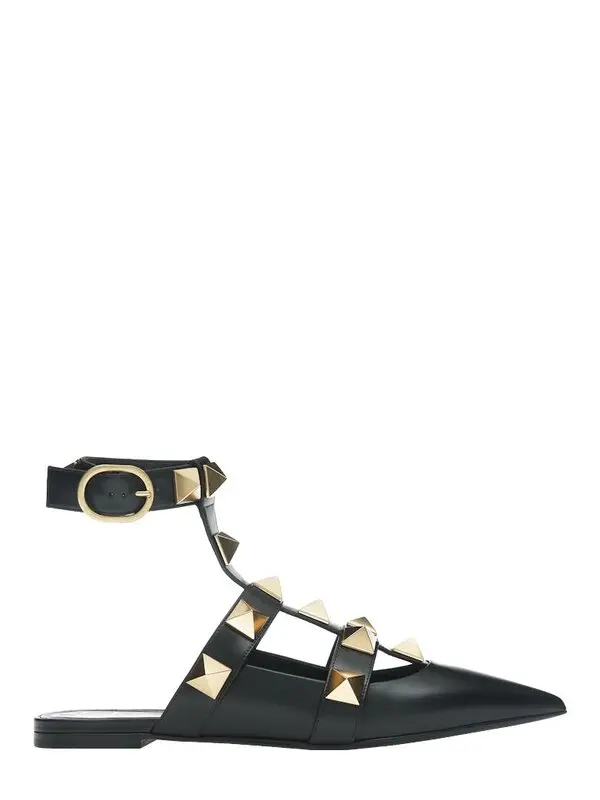 Valentino Garavani Roman Stud Ballerinas - Black
