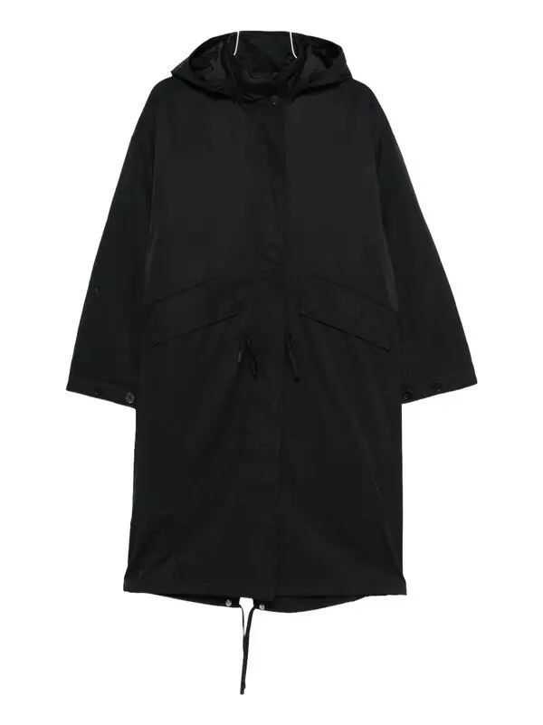 Closed Cotton And Nylon Parka Coat - Black