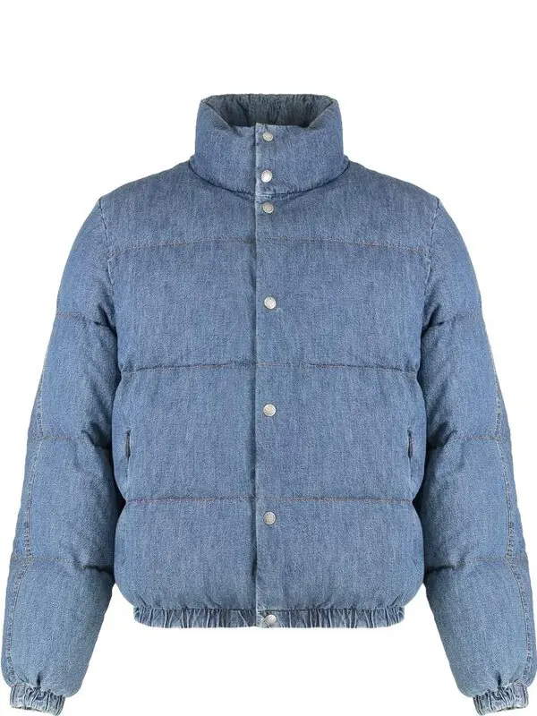 Dolce & Gabbana Denim Puffer Jacket - Navy