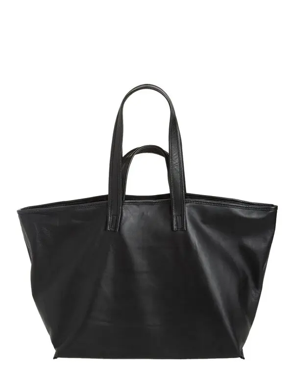 KASSL EDITIONS Lambskin Leather Tote - Black