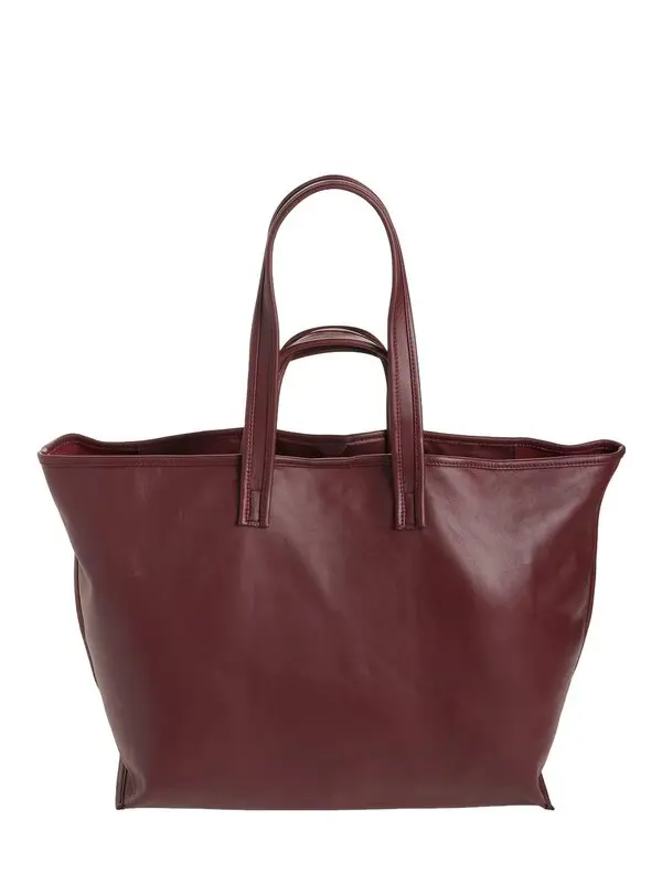KASSL EDITIONS Lambskin Leather Tote - Bordeaux