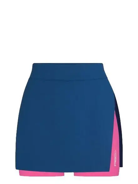 PB5STAR Side Split Pickleball Skirt - Astral Blue-pink