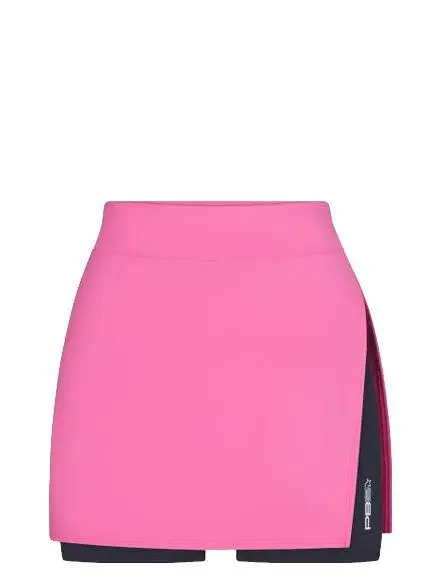 PB5STAR Side Split Pickleball Skirt - Pink-black