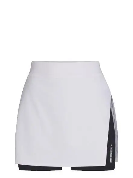 PB5STAR Side Split Pickleball Skirt - White-black