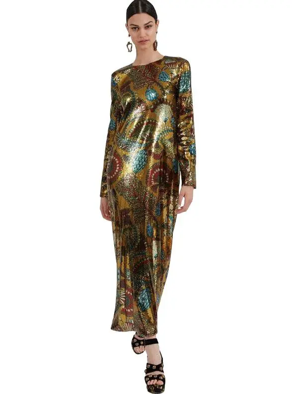 La DoubleJ Swank Maxi Dress - Sicomore Gold