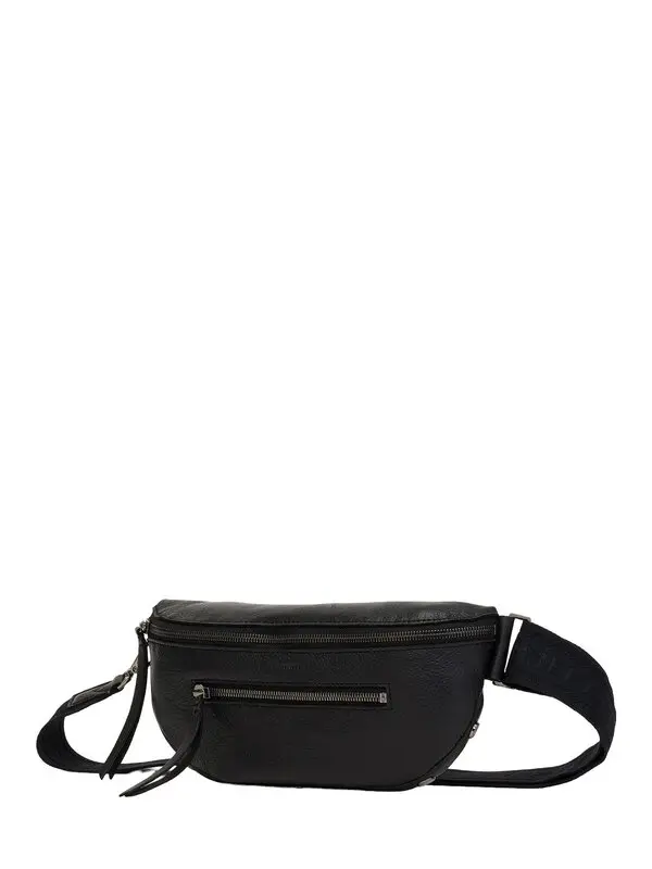 HAMMITT Charles Leather Crossbody Bag - Black/gunmetal