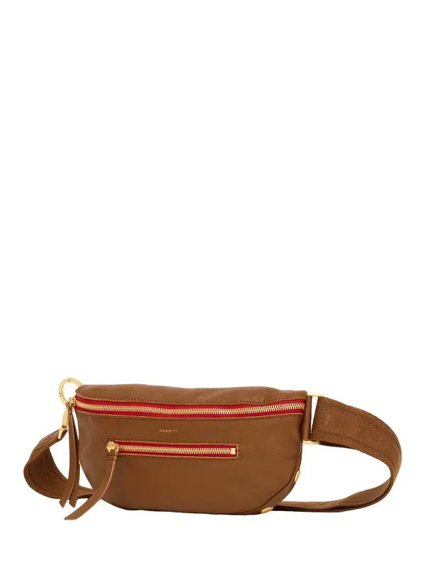 HAMMITT Charles Leather Crossbody Bag - Mahogany/brushed Gold