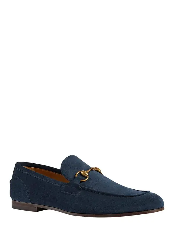 Gucci Jordaan Suede Loafers - Navy
