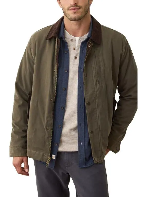 Marine Layer Waxed Canvas Barn Jacket - Olive