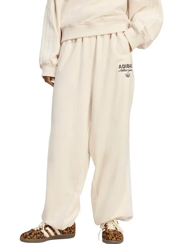 Adidas Originals By Alexander Wang Athl Dept French Terry Graphic Sweatpants - Wonder White