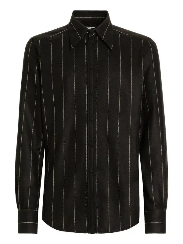 Dolce & Gabbana Pinstriped Flannel Shirt - Multicolor
