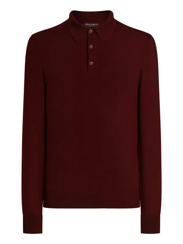 Dolce & Gabbana Fine-gauge Wool Polo Shirt - Purple