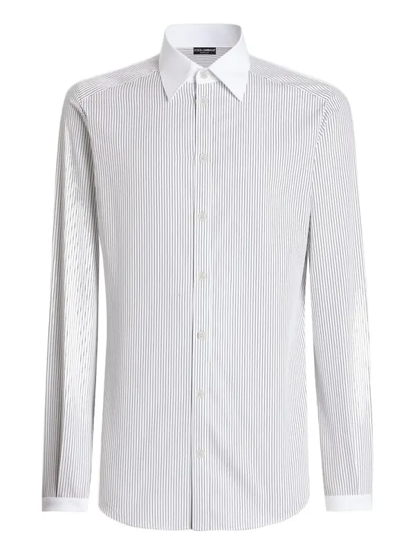 Dolce & Gabbana Striped Poplin Martini Shirt - Multicolor