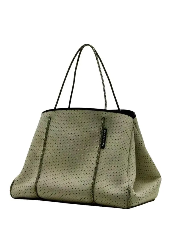 STATE OF ESCAPE Perforated Tote Bag - Green