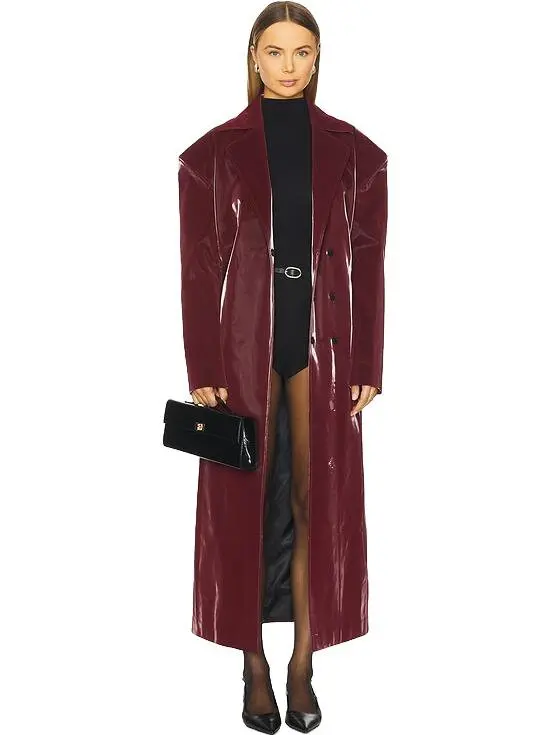 KIM SHUI Kristy Coat - Oxblood