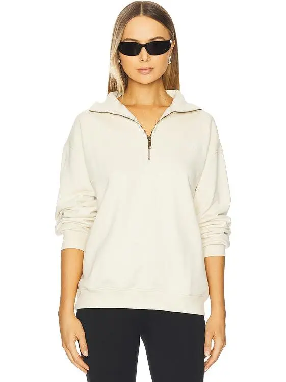 The Upside Hamilton Wren Half Zip Sweater - White