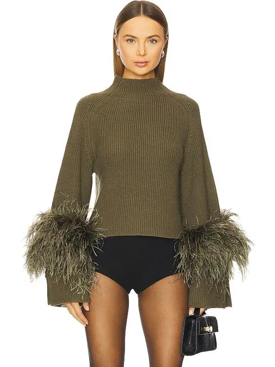 Lapointe Mock Neck Sweater - Olive Green