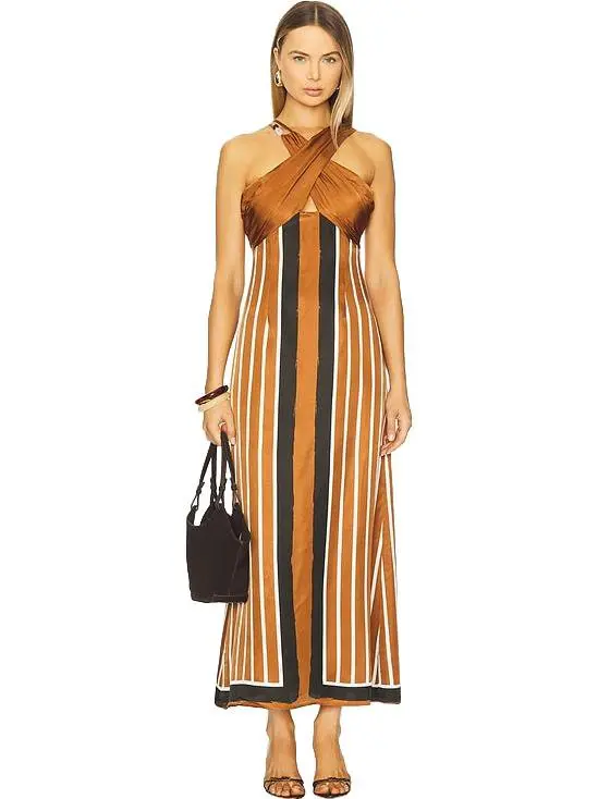 SANCIA Ellery Dress - Cherrywood Stripe