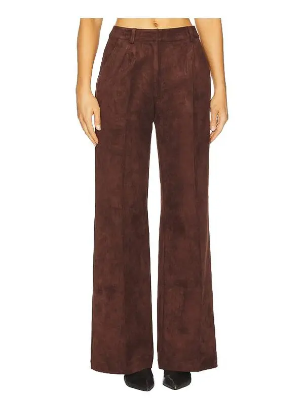 Amanda Uprichard Slater Suede Pants - Cocoa