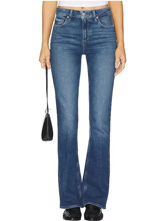 Paige High Rise Laurel Canyon Bootcut Jeans - Hackney