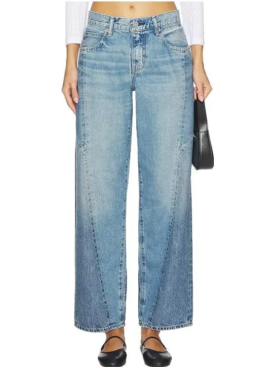 Moussy Vintage Micco Remake Wide Tapered Jeans - Blue