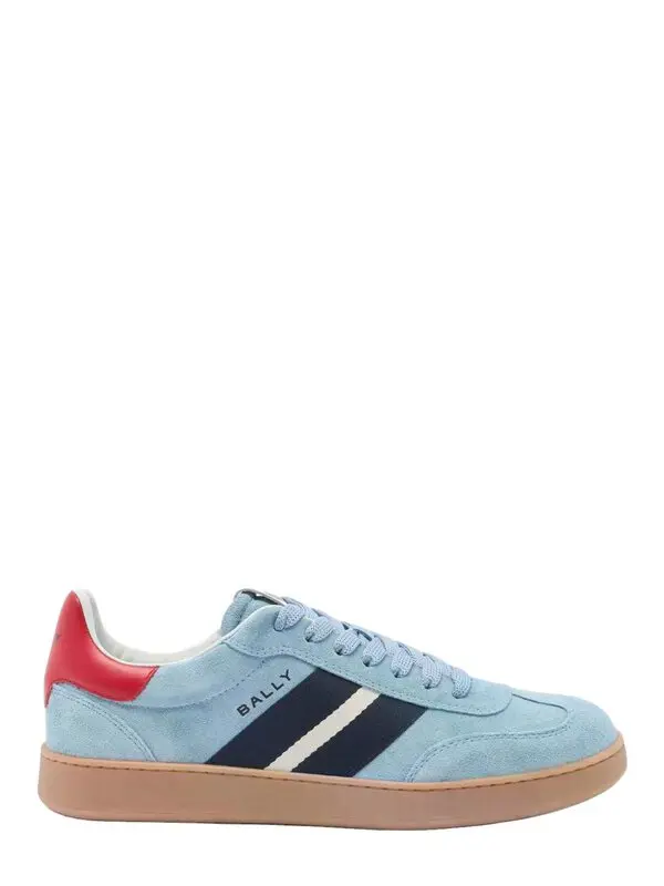 Bally Striped Suede Sneakers - Blue