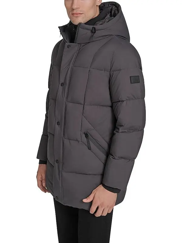 Andrew Marc Millstream Tech Down Parka Jacket - Charcoal