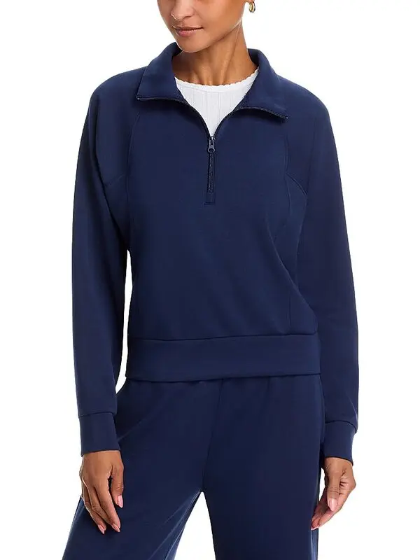 Vintage Havana Quarter Zip Sweatshirt - Navy