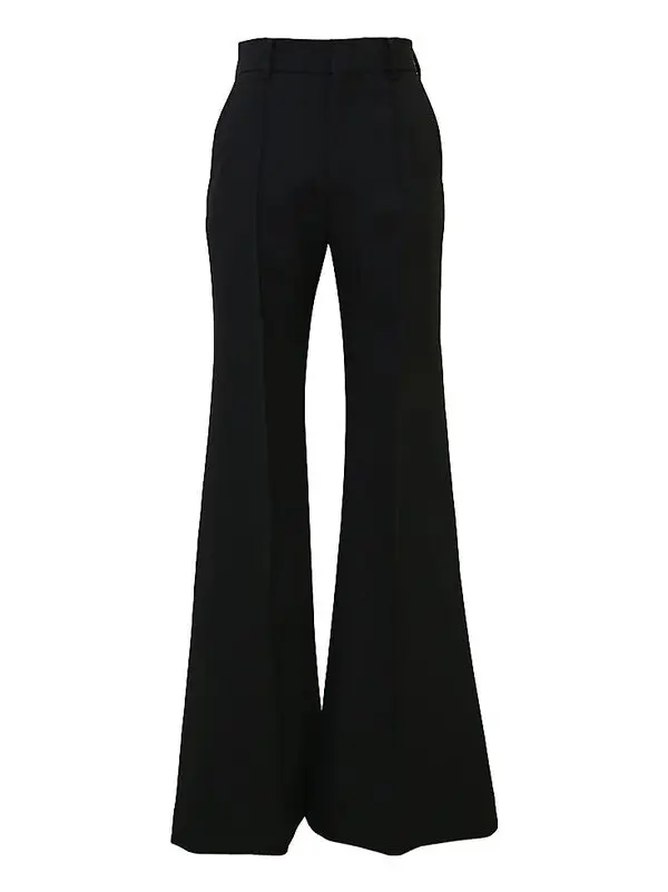Rokh Front Seam Flare Pants - Black