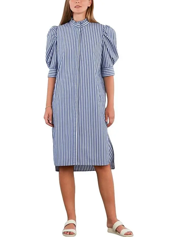 BILLY T Puff Sleeve Dress - Regatta Blue