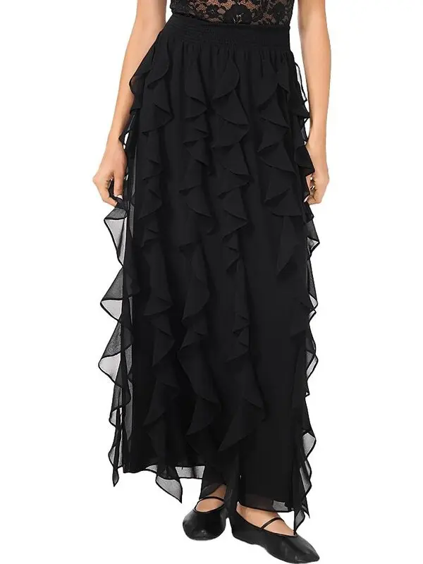 1.State Corkscrew Maxi Skirt - Rich Black