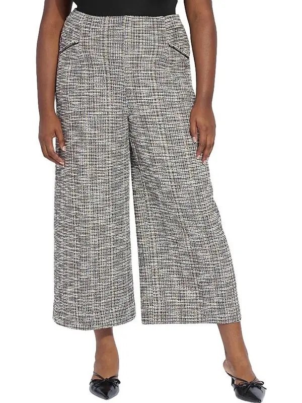 Lyssé Charlotte Ankle Tweed Palazzo Pants - Multi