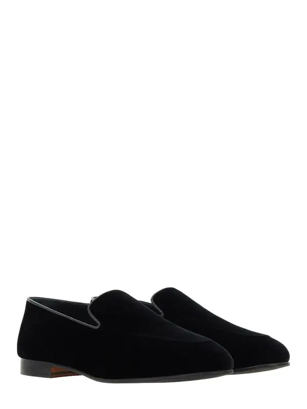 Canali Velvet Slip-ons - Black