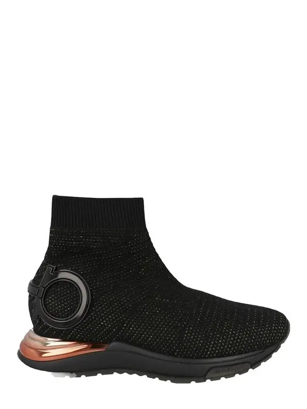 FERRAGAMO Gardena Ankle Sock Sneakers - Black