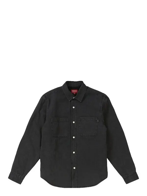 Supreme Sherpa-lined Denim Shirt - Black