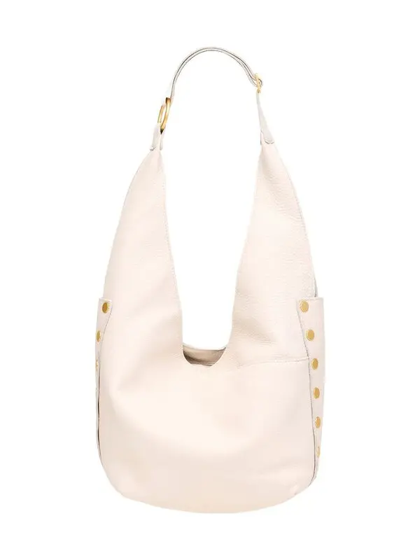 HAMMITT Tom Suede Shoulder Bag - Calla Lily White/brushed Gold