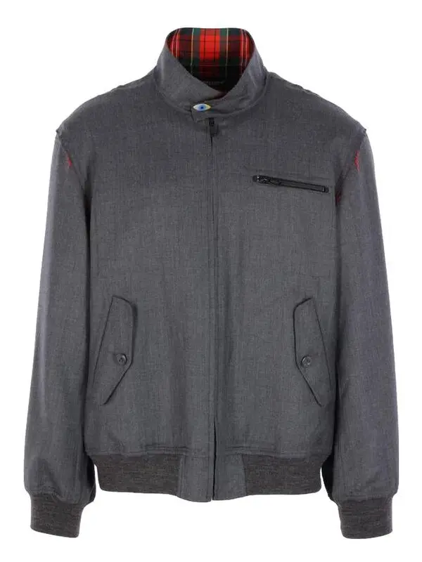 UNDERCOVERISM Wool Bomber Jacket With Tartan Interior - Grey