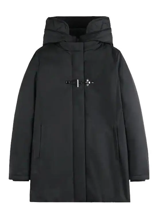 FAY Water-repellent Technical Gabardine Coat - Black