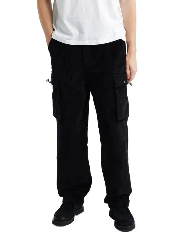 CRIMINAL DAMAGE Laurel Corduroy Pants - Black