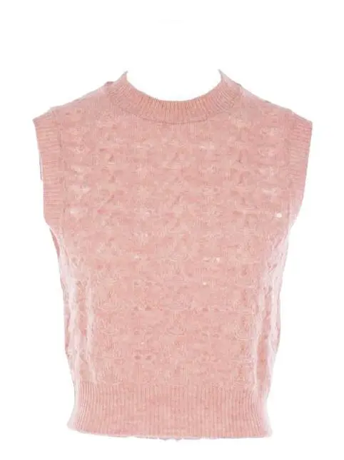 Cecilie Bahnsen Knit Wool Vest - Soft Pink