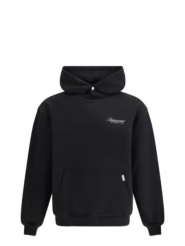 REPRESENT Cotton Hoodie - Black