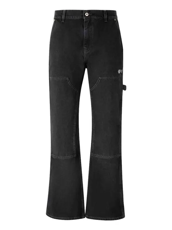Off-White Flared Cargo Jeans - Black