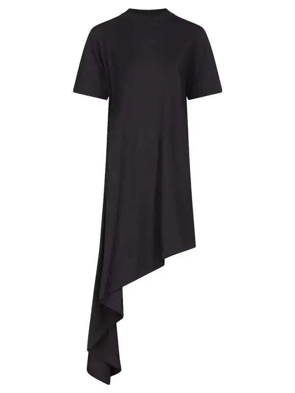 Loulou De Saison Igari Asymmetric Pleated Dress - Black