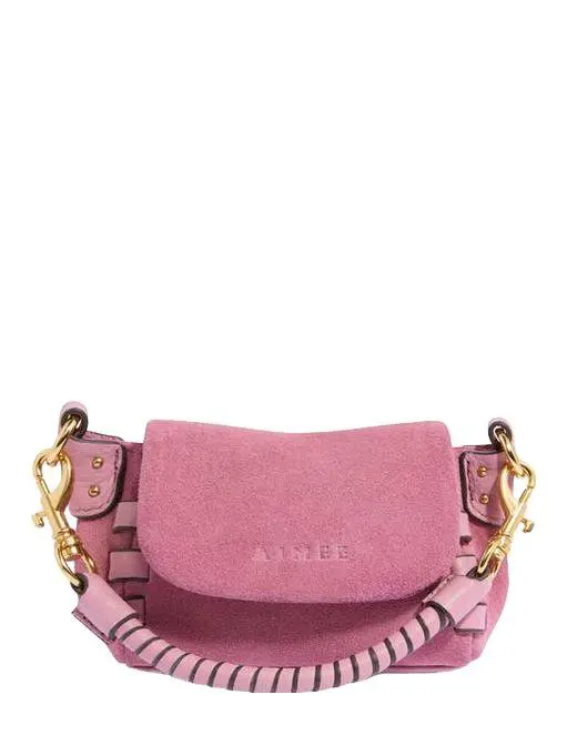 AIMEE Zen Bag Charm - Dusty Rose Suede