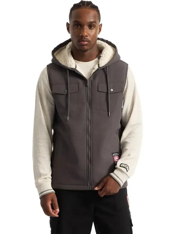 ECKO UNLTD. Shearling Vest - Magnet